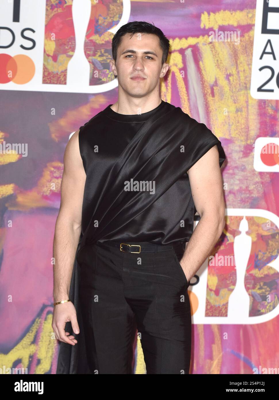 ***EDITORIAL USE ONLY*** Chris Olsen attends The BRIT Awards 2024 at ...
