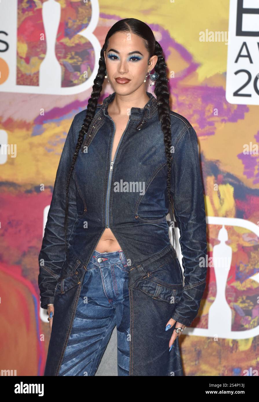 ***EDITORIAL USE ONLY*** Jazzy attends The BRIT Awards 2024 at The O2 ...