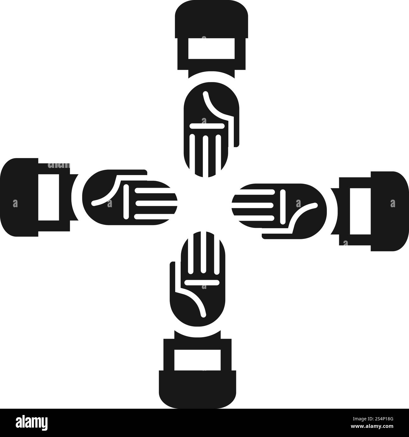 Business team cohesion icon. Simple illustration of business team ...