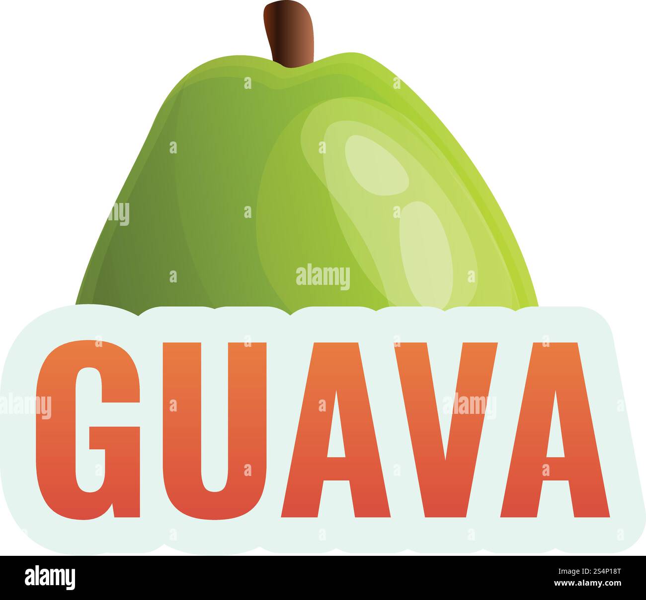 Exotic guava logo. Cartoon of exotic guava vector logo for web design ...