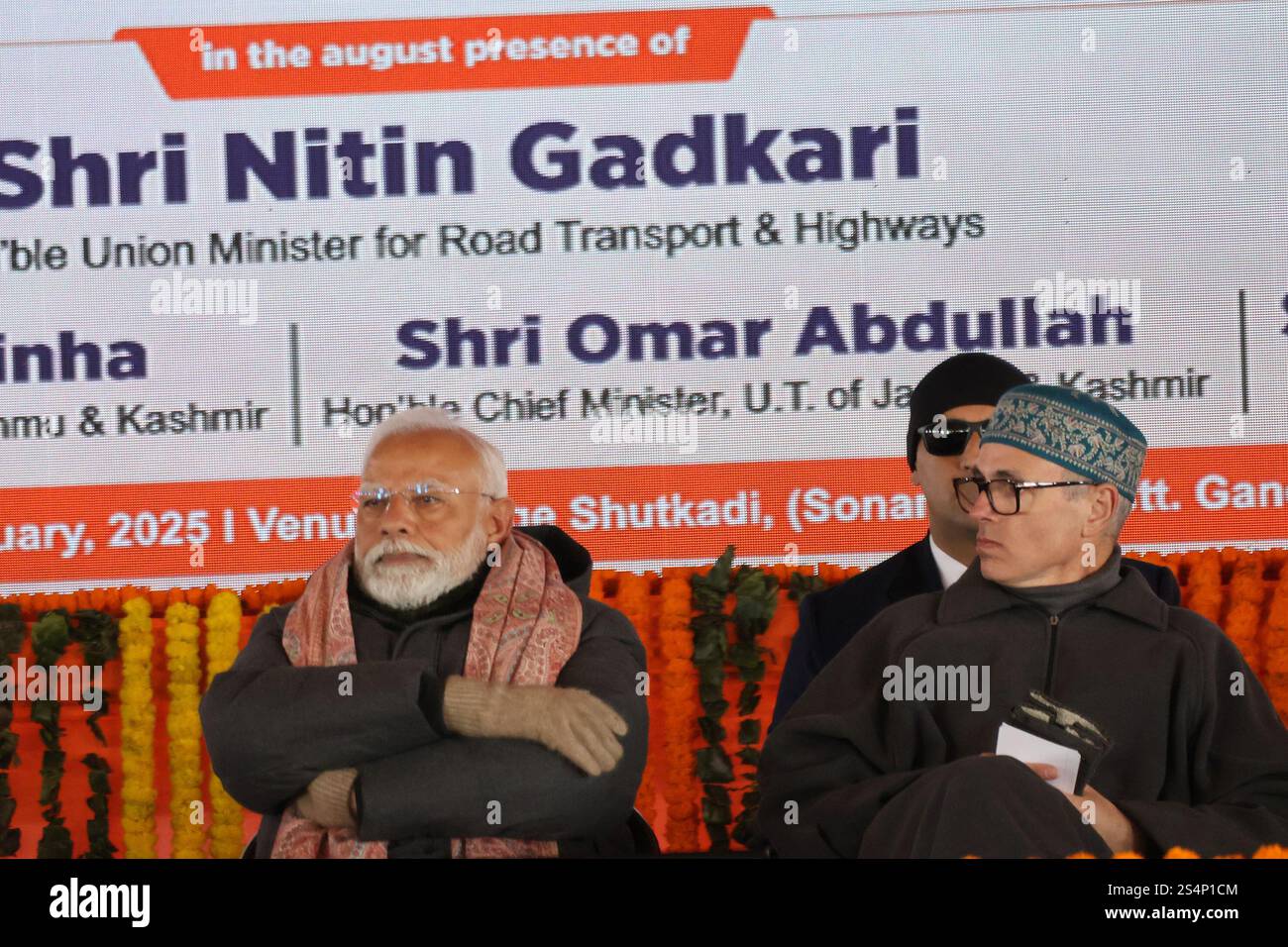January 13, 2025, Ganderbal, Jammu And Kashmir, India: Indian Prime Minister Narendar modi along ...