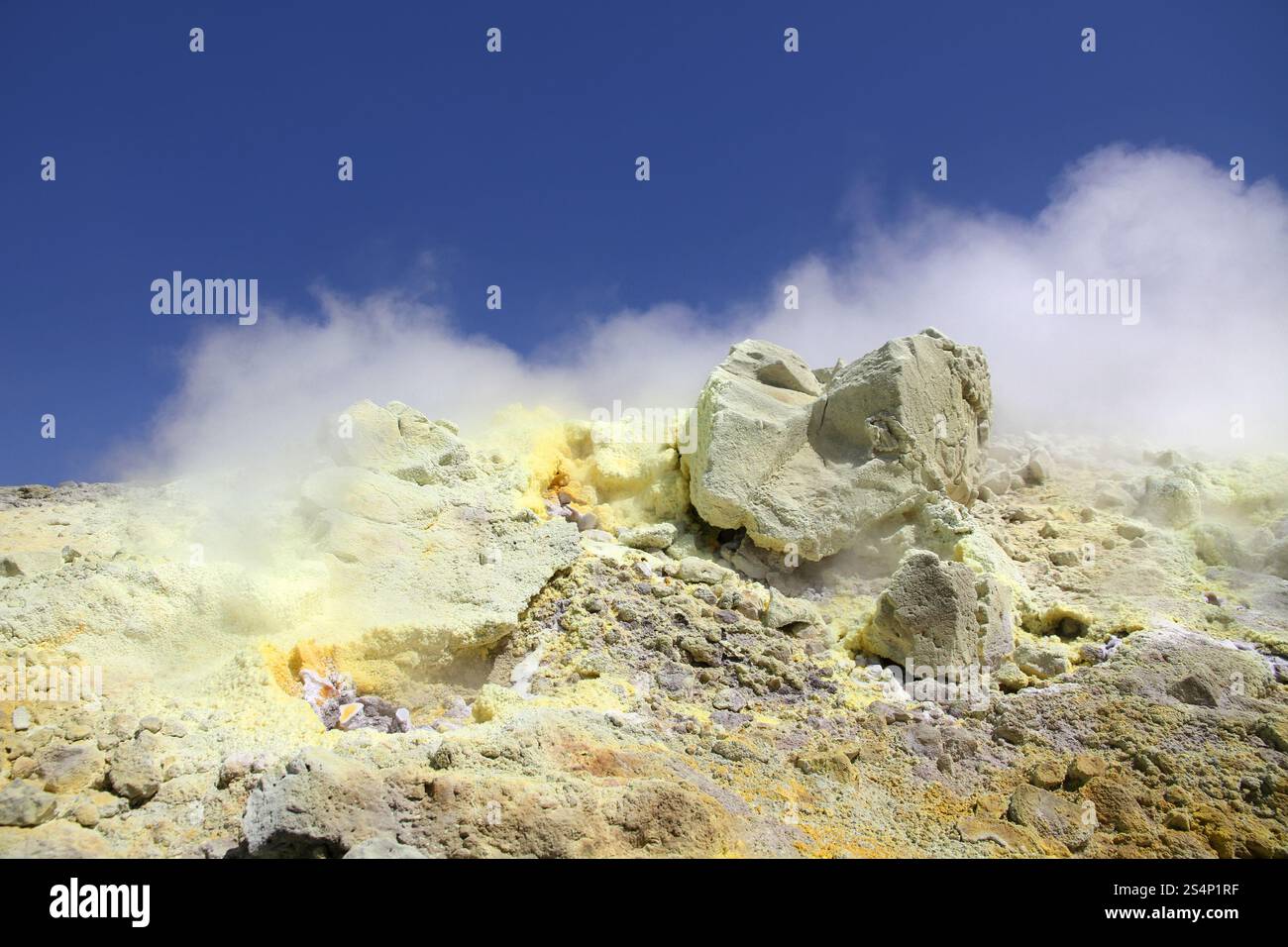 Vulcano volcano crater in Aeolian Islands, Sicily, Italy. Vulcano ...