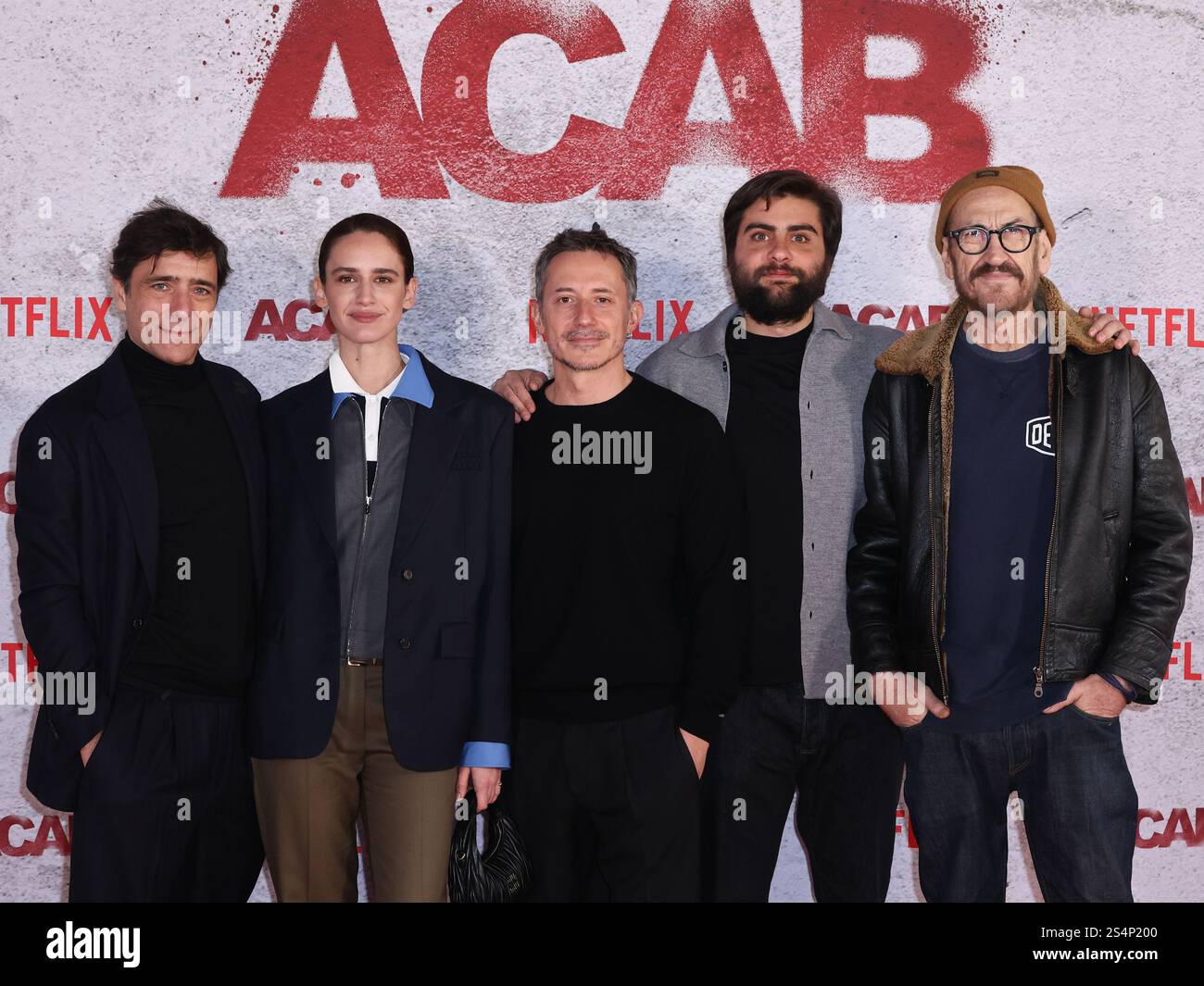 Rome, Barberini cinema, photocall Netflix series "ACAB". In the photo ...