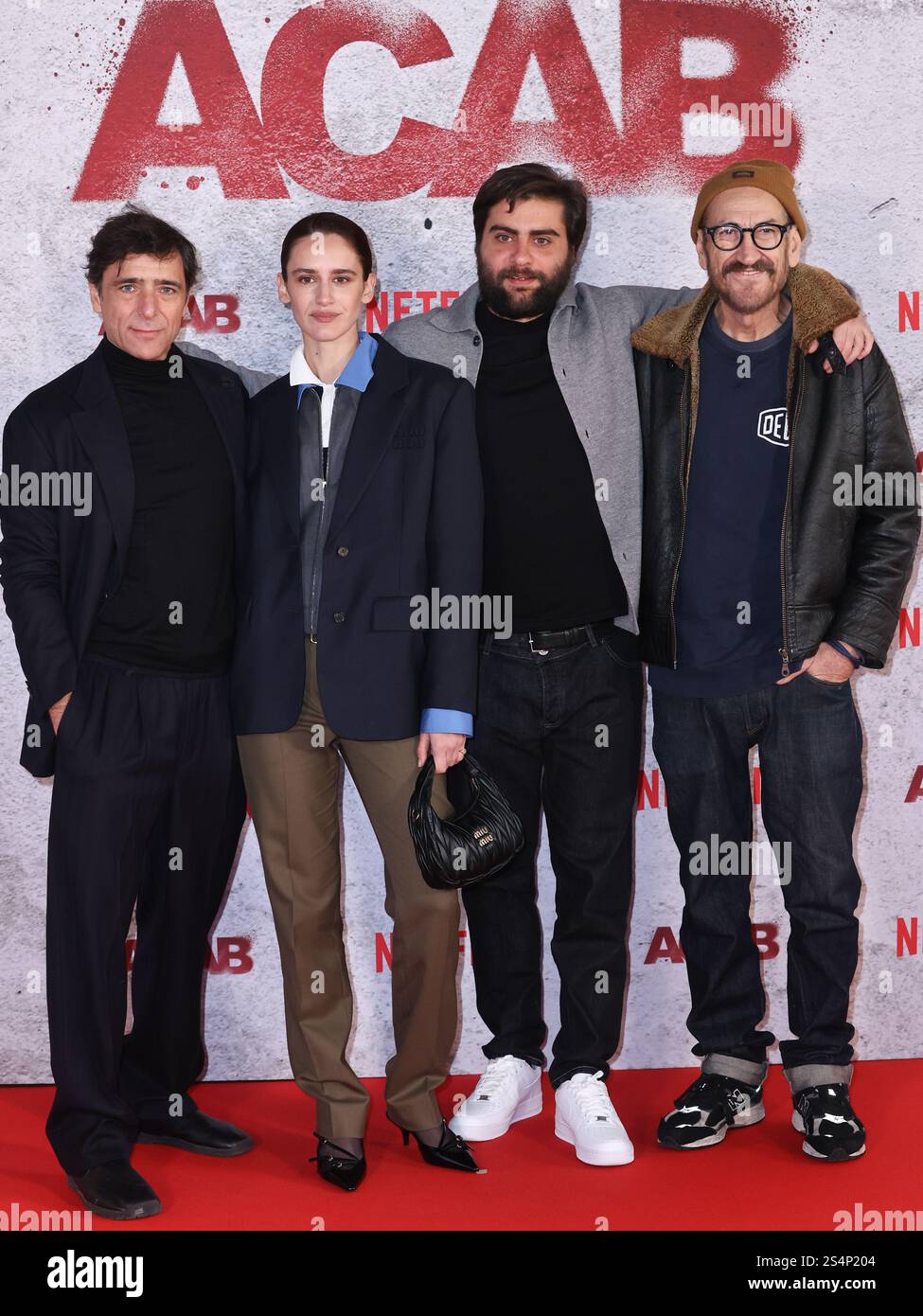 Rome, Barberini cinema, photocall Netflix series "ACAB". In the photo ...