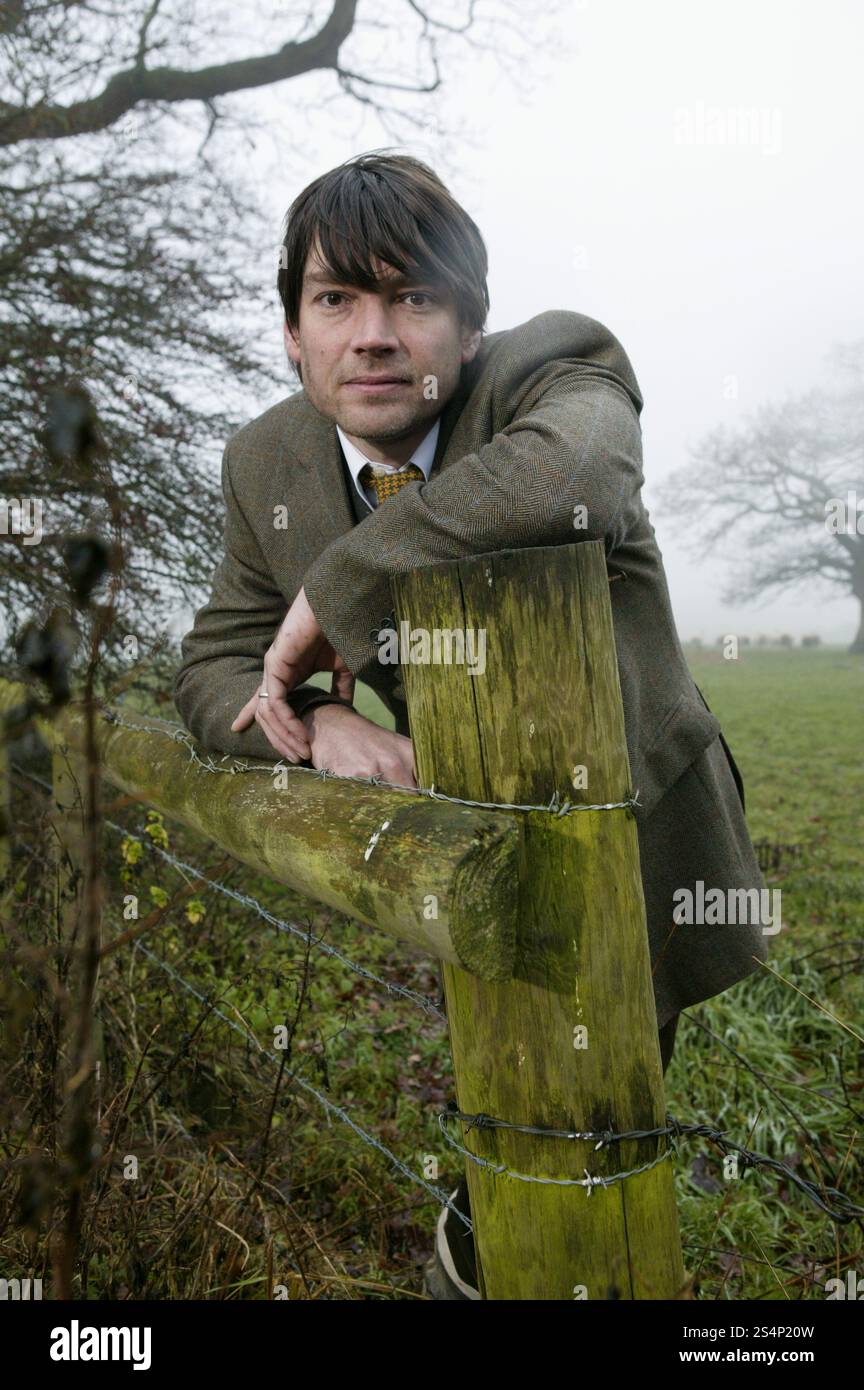 Portrait of former bass player for the pop group Blur, Alex James shot ...