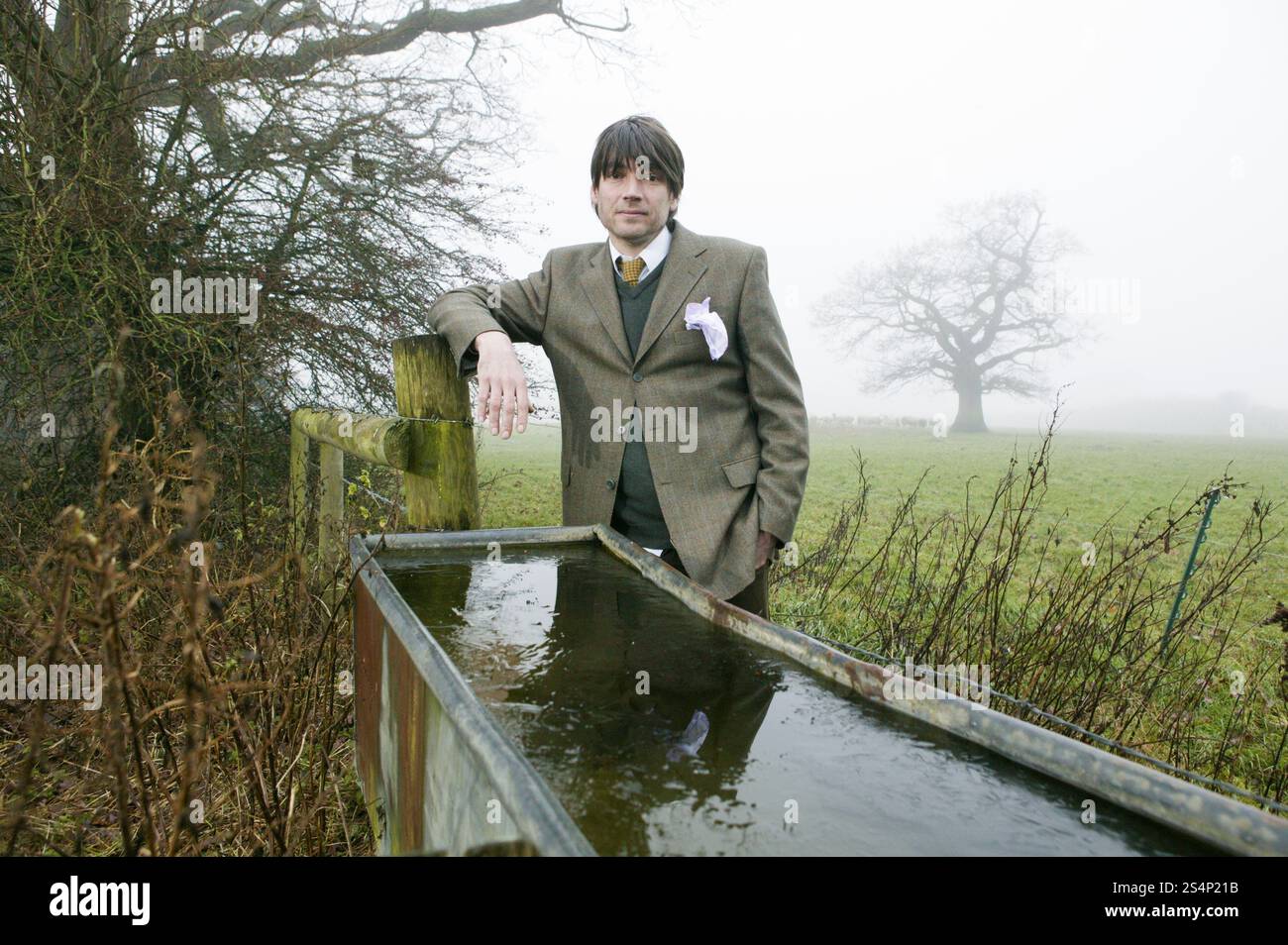 Portrait of former bass player for the pop group Blur, Alex James shot ...