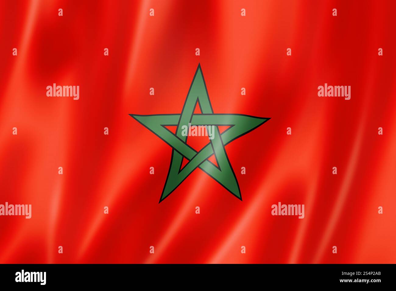 Morocco flag, three dimensional render, satin texture. Moroccan flag ...