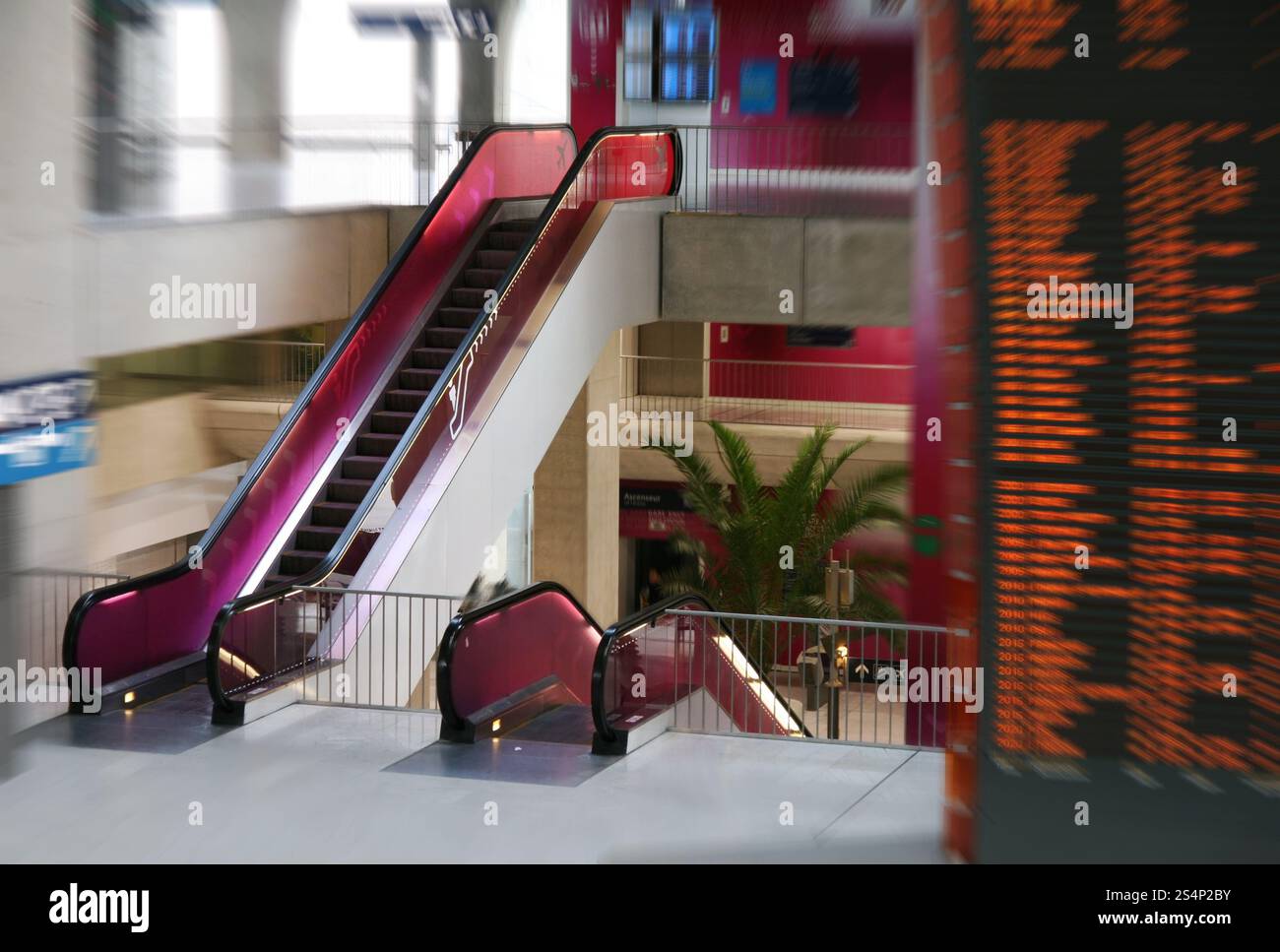 moving staircase in international airport. moving staircase Stock Photo ...