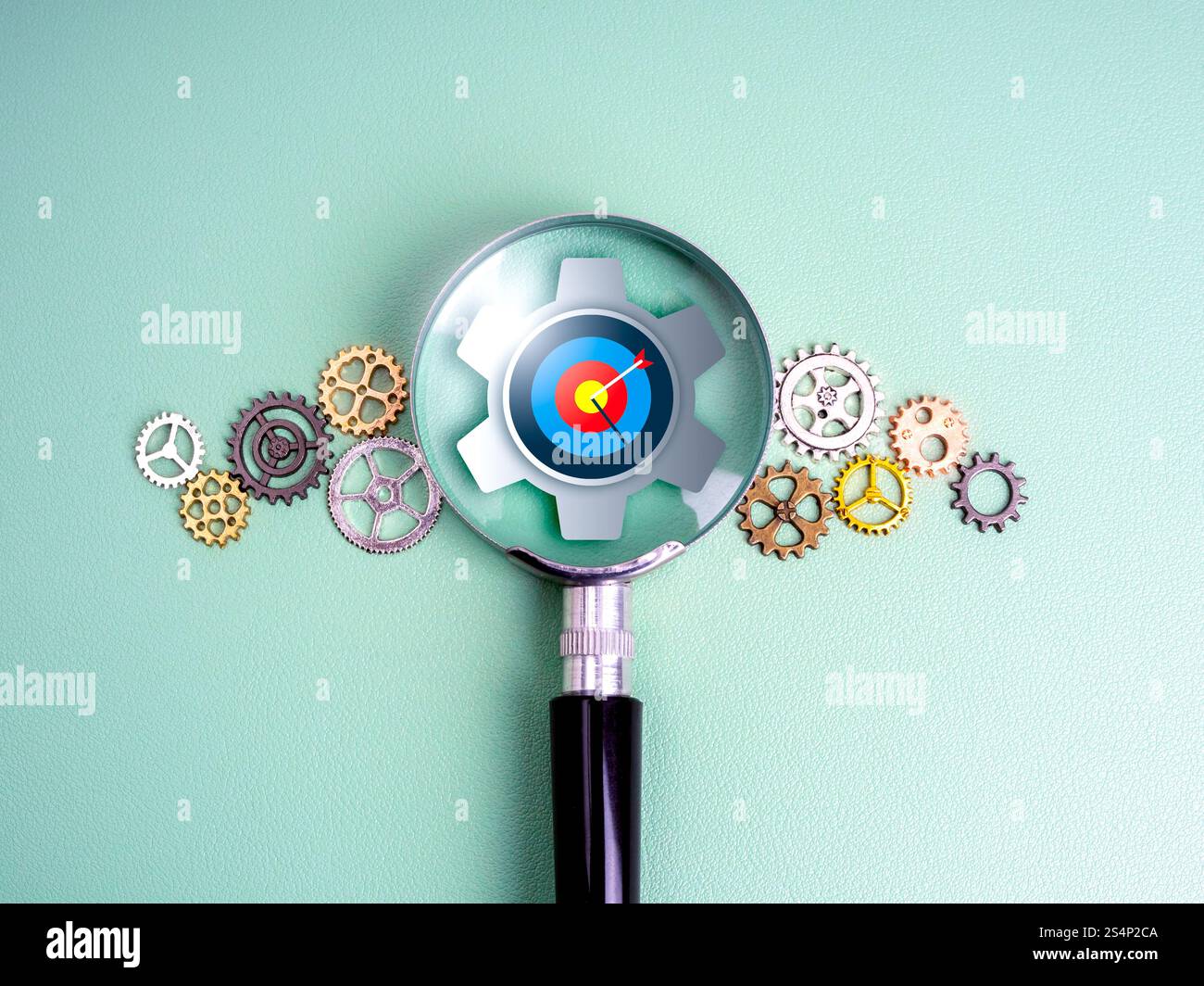 Business target, success planning, diagnostic, marketing research management tools concept ...