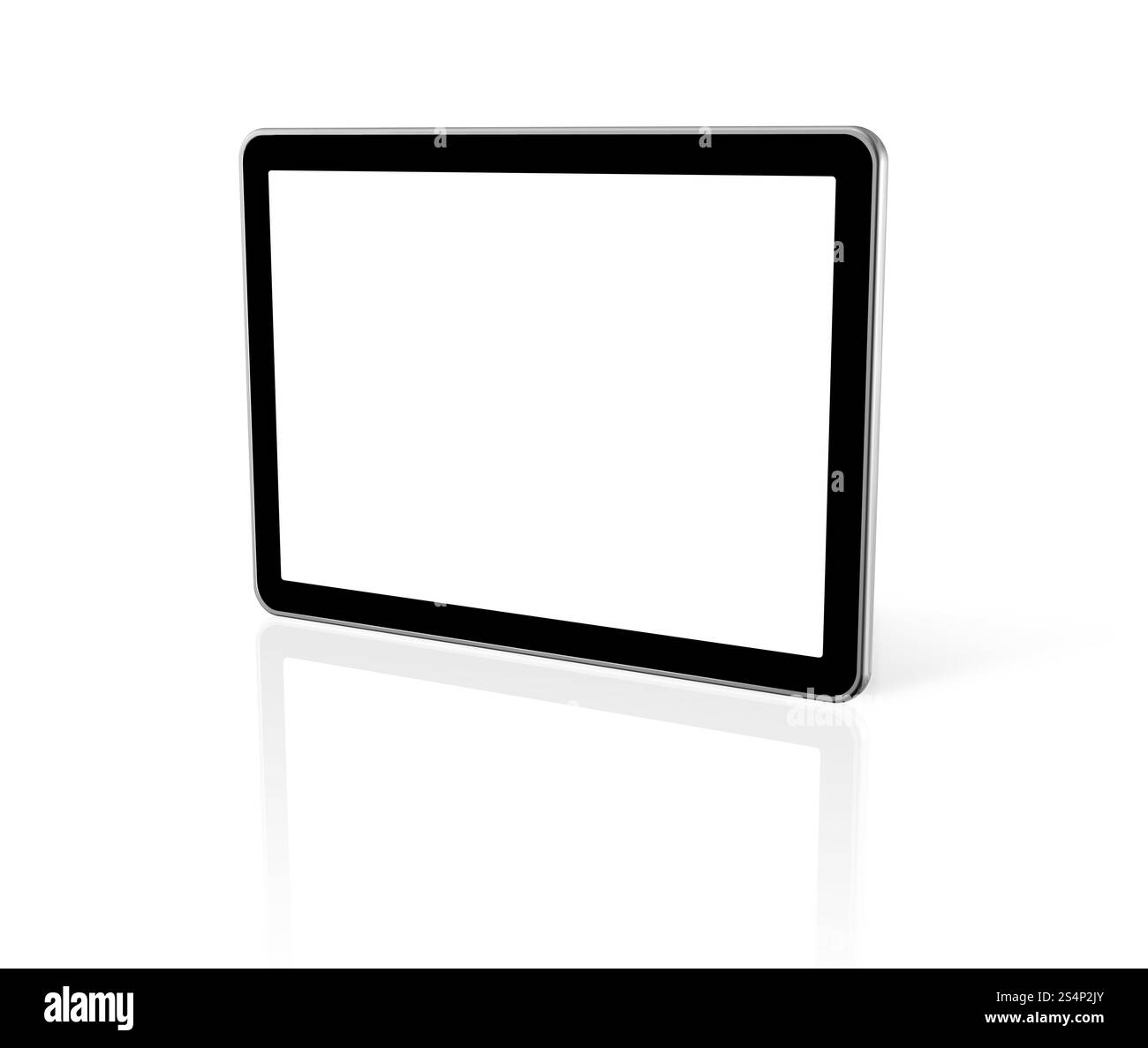3D computer, digital Tablet pc, tv screen, isolated on white with 2 ...