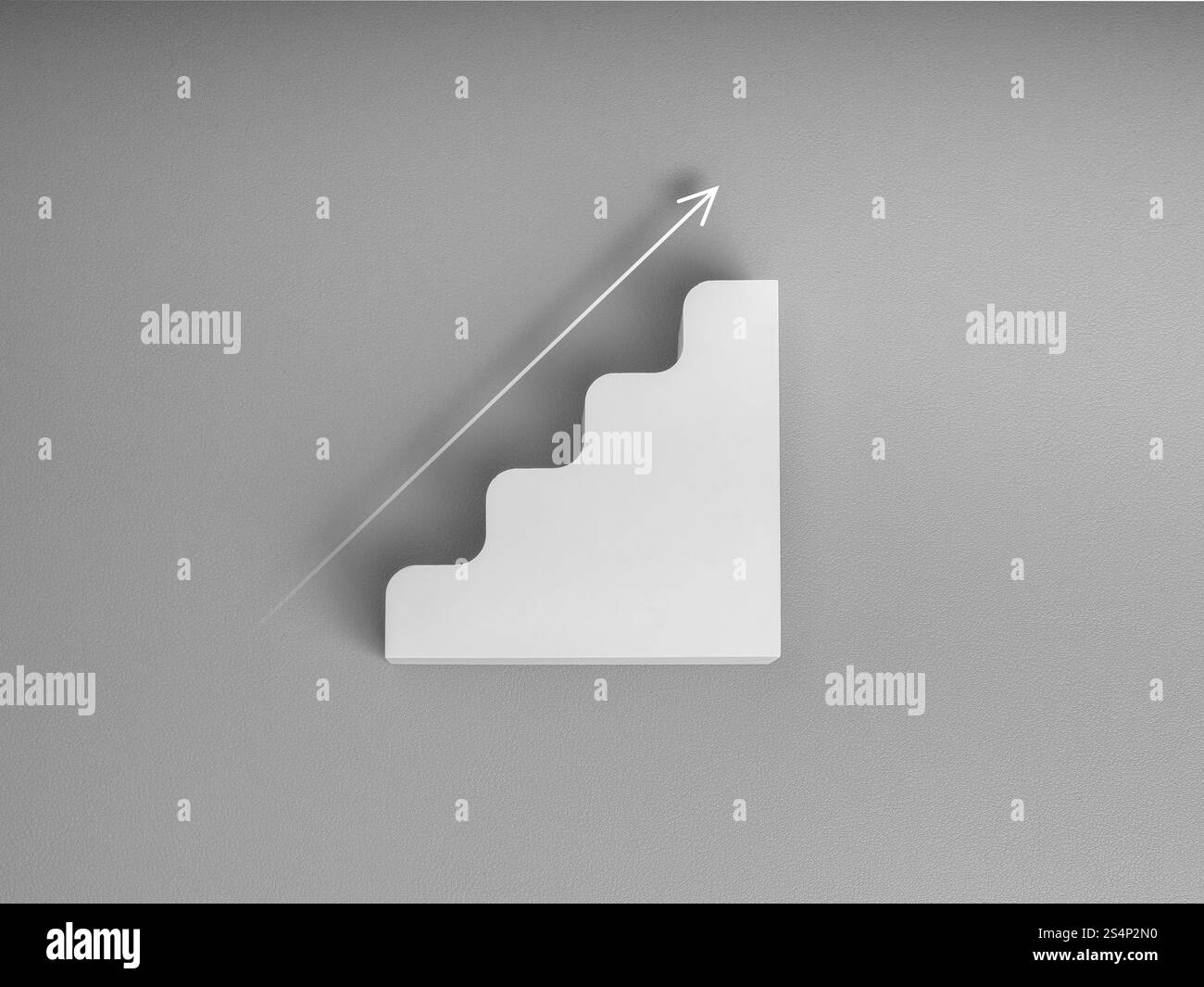 Business growth graph concept. Arrow rise on modern geometric stair 4 ...