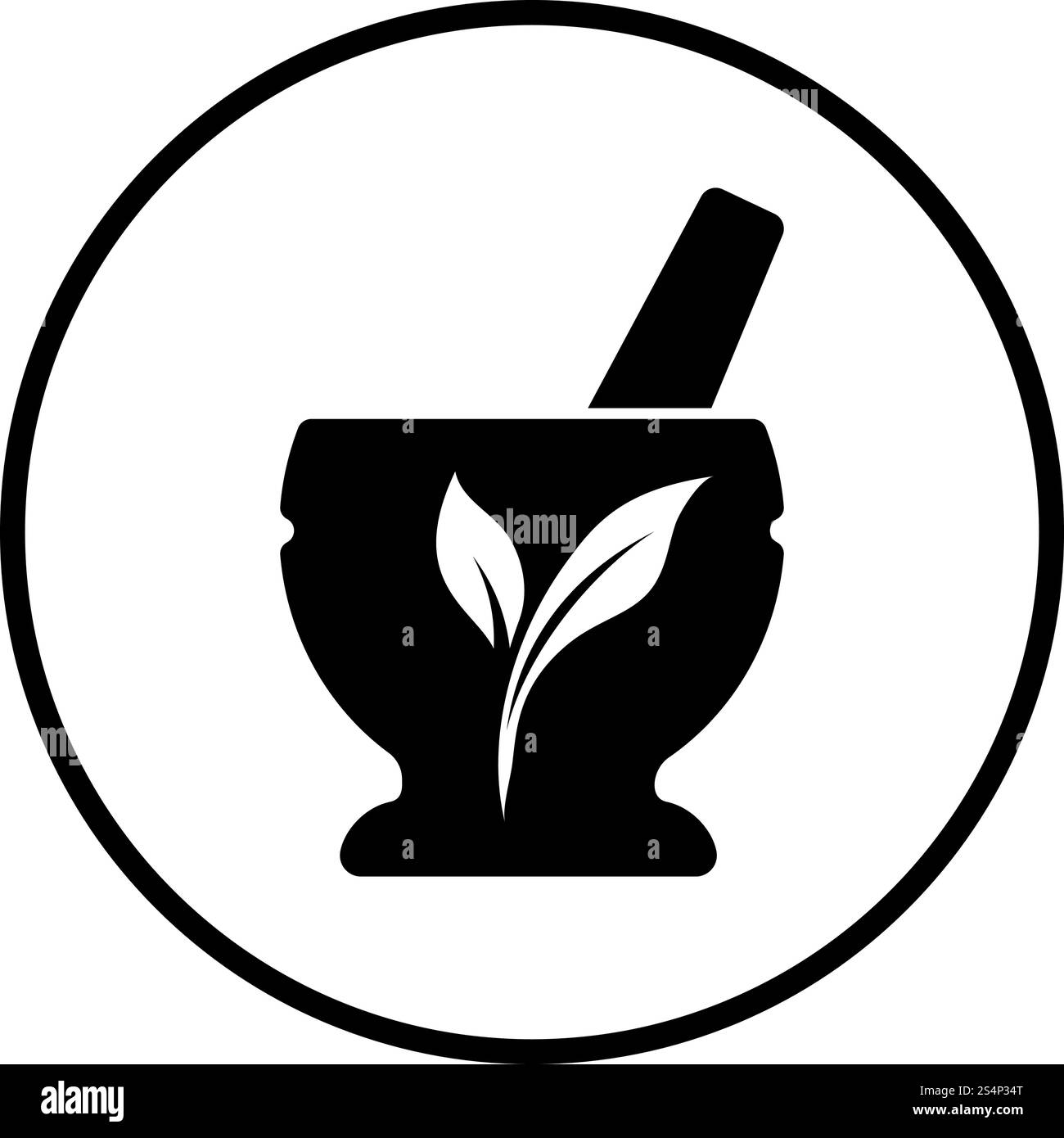 Spa Mortar Icon. Thin Circle Stencil Design. Vector Illustration Stock ...