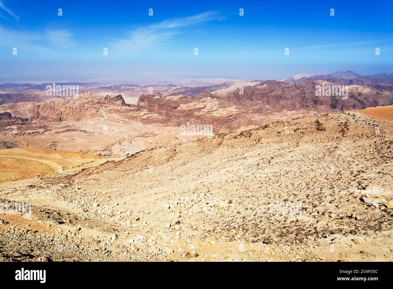 mountain panorama of Jordan near Petra Stock Photo - Alamy