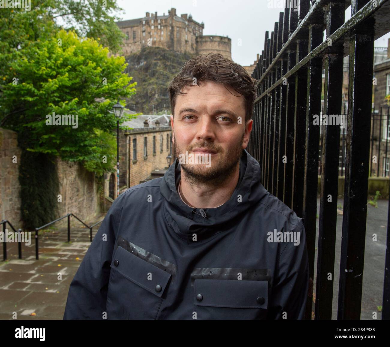 August 15th 2024: Actor Kerr Logan portrait, Vennel steps, Edinburgh ...