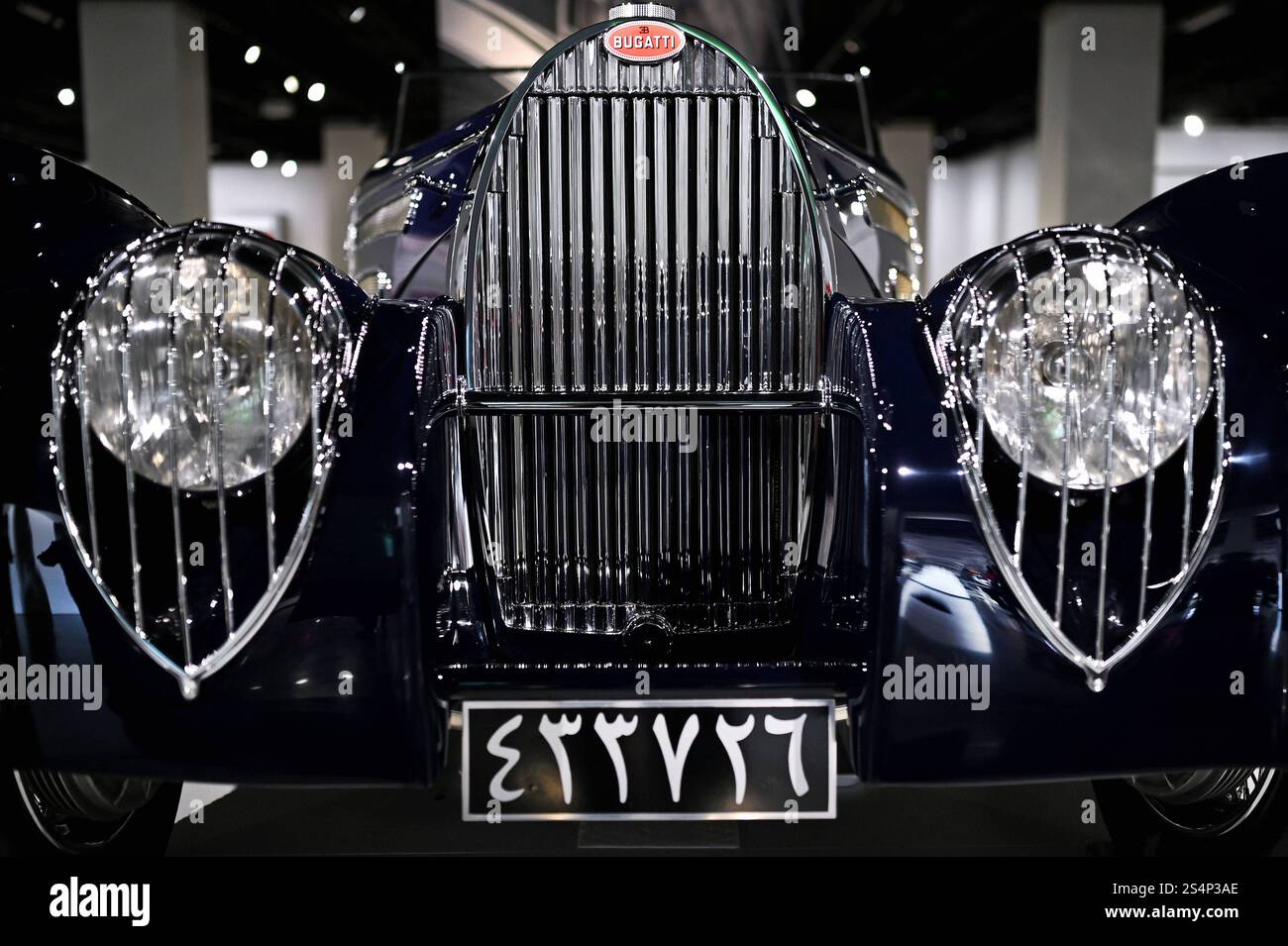 Detail of a classic car at Petersen Automotive Museum on Wilshire ...