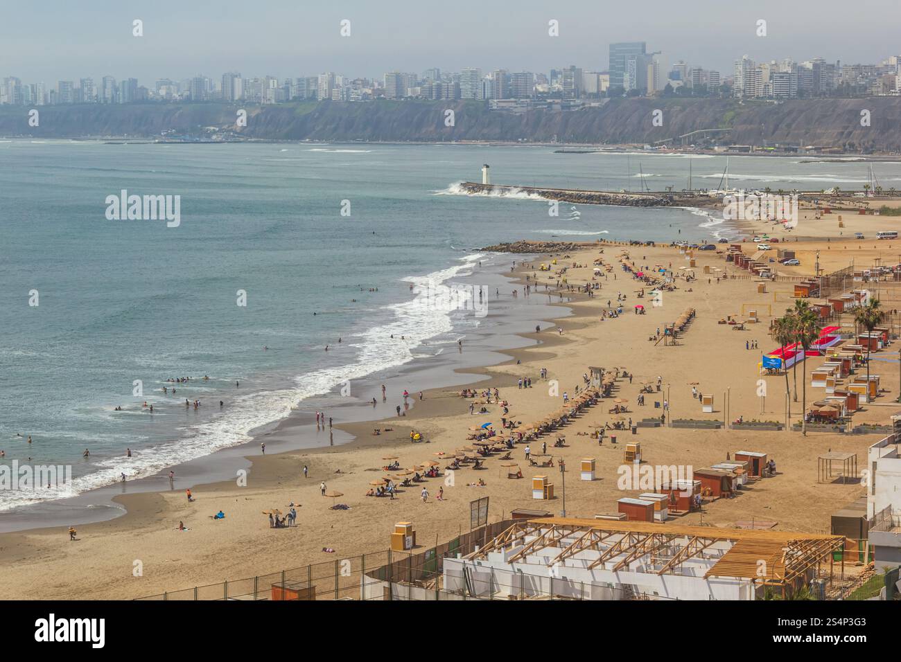 Agua Dulce Beach, Chorrillos District - Lima, Peru Stock Photo - Alamy