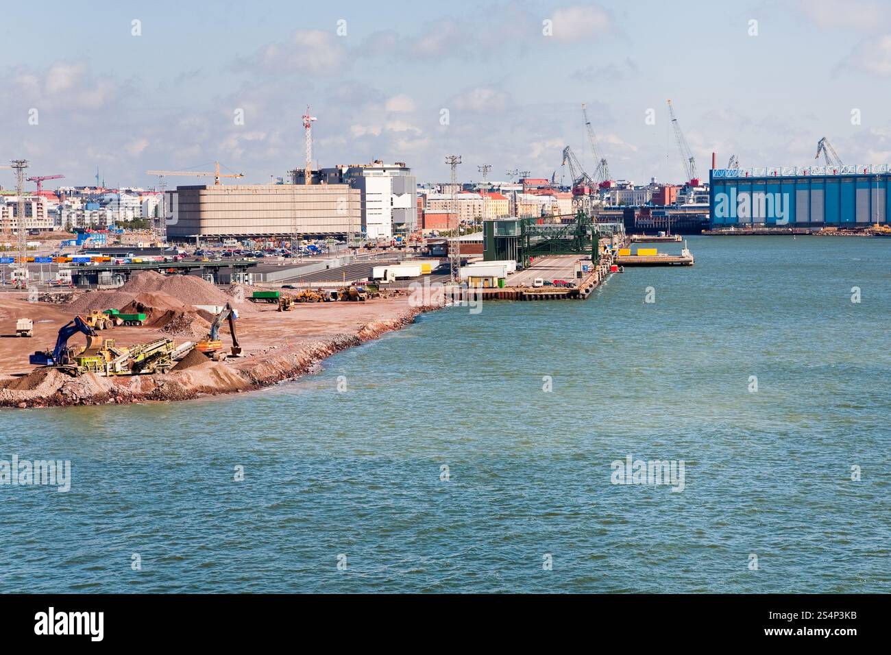 building on new wharf in port of Helsinki Stock Photo - Alamy