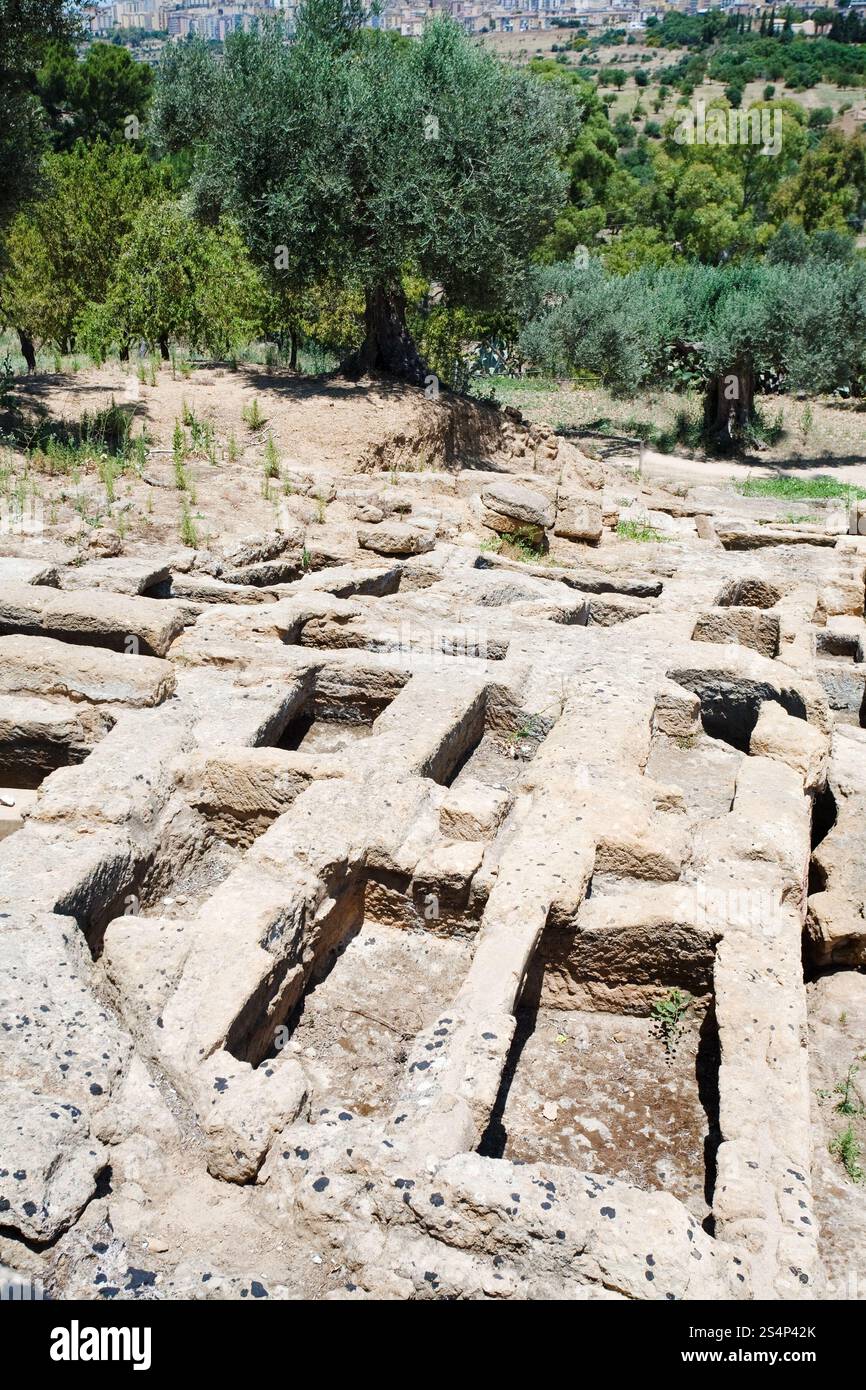 antique roman Tomb of Terone in Valley of the Temples, Agrigento ...