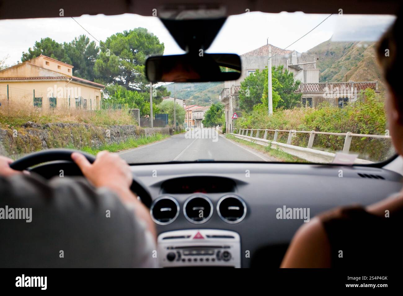 driving a car on rural road in Italy Stock Photo - Alamy