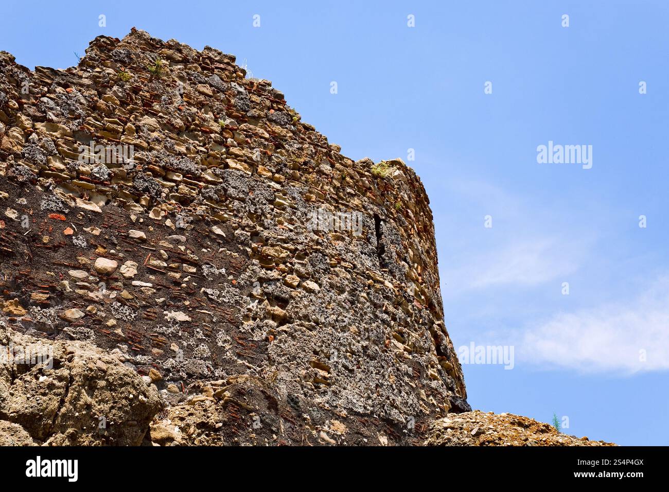wall of ancient norman castle in Calatabiano, Sicily Stock Photo - Alamy