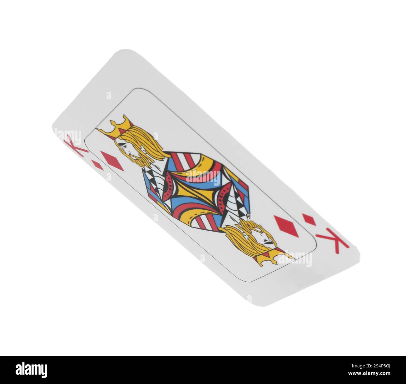 Poker game. One playing card isolated on white Stock Photo - Alamy