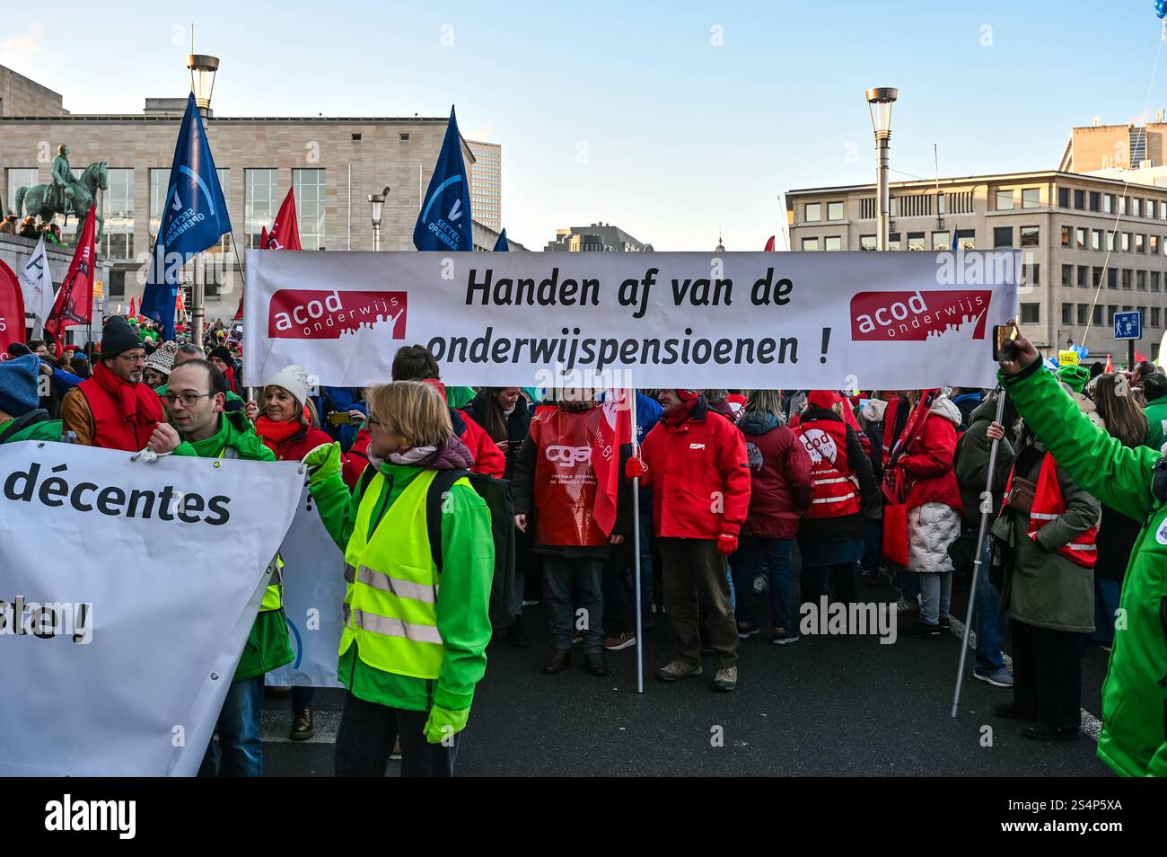 National strike and protestation march against pension budget plans ...