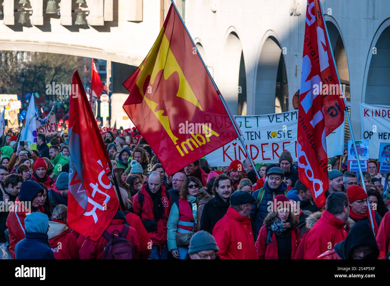 National strike and protestation march against pension budget plans ...