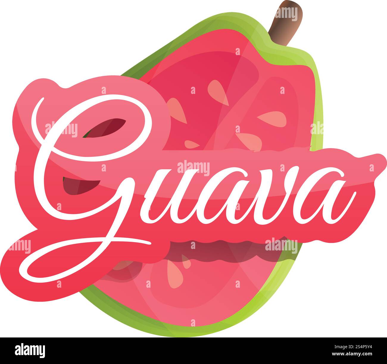 Half of guava logo. Cartoon of half of guava vector logo for web design ...