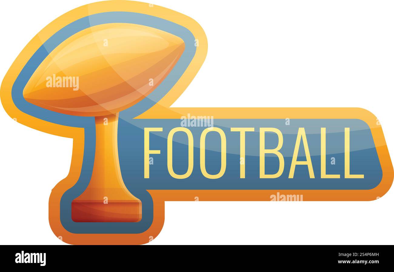 American football cup logo. Cartoon of american football cup vector ...