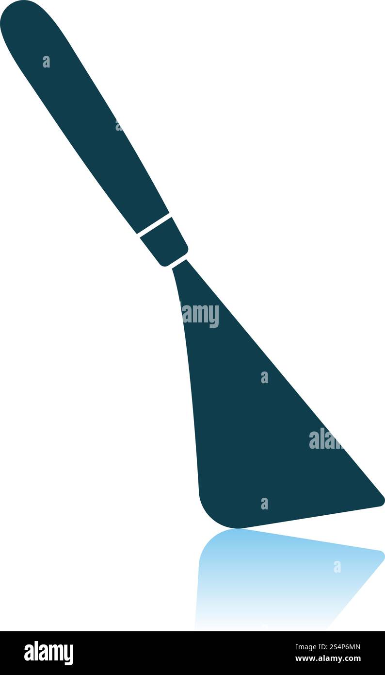 Palette Knife Icon. Shadow Reflection Design. Vector Illustration Stock ...