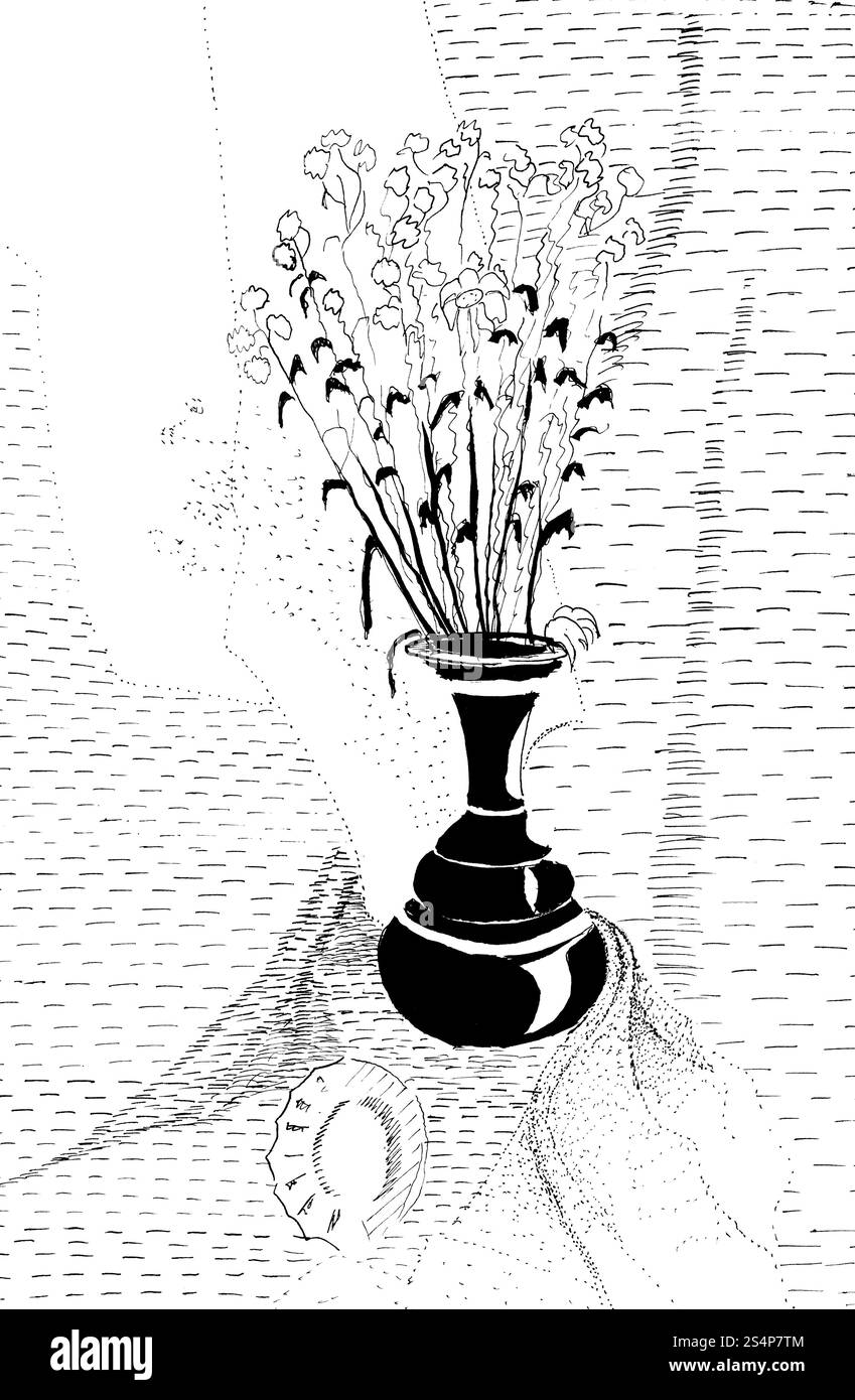 Still life plant in Black and White Stock Photos & Images - Alamy