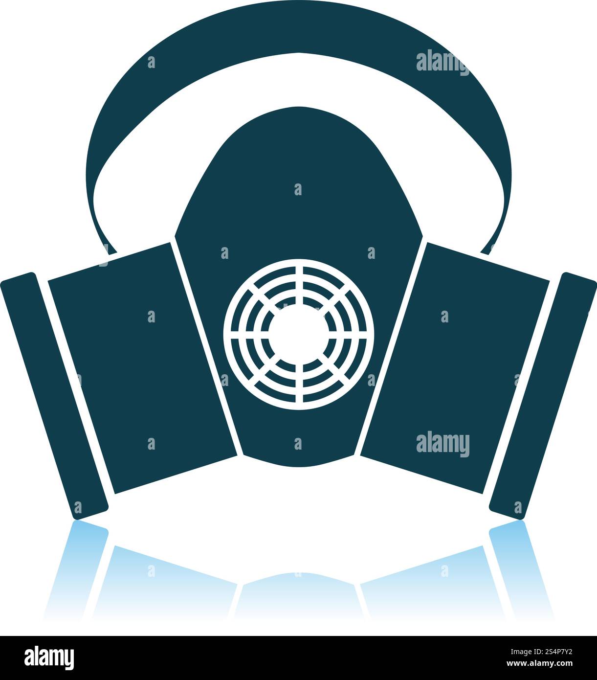 Dust Protection Mask Icon. Shadow Reflection Design. Vector ...