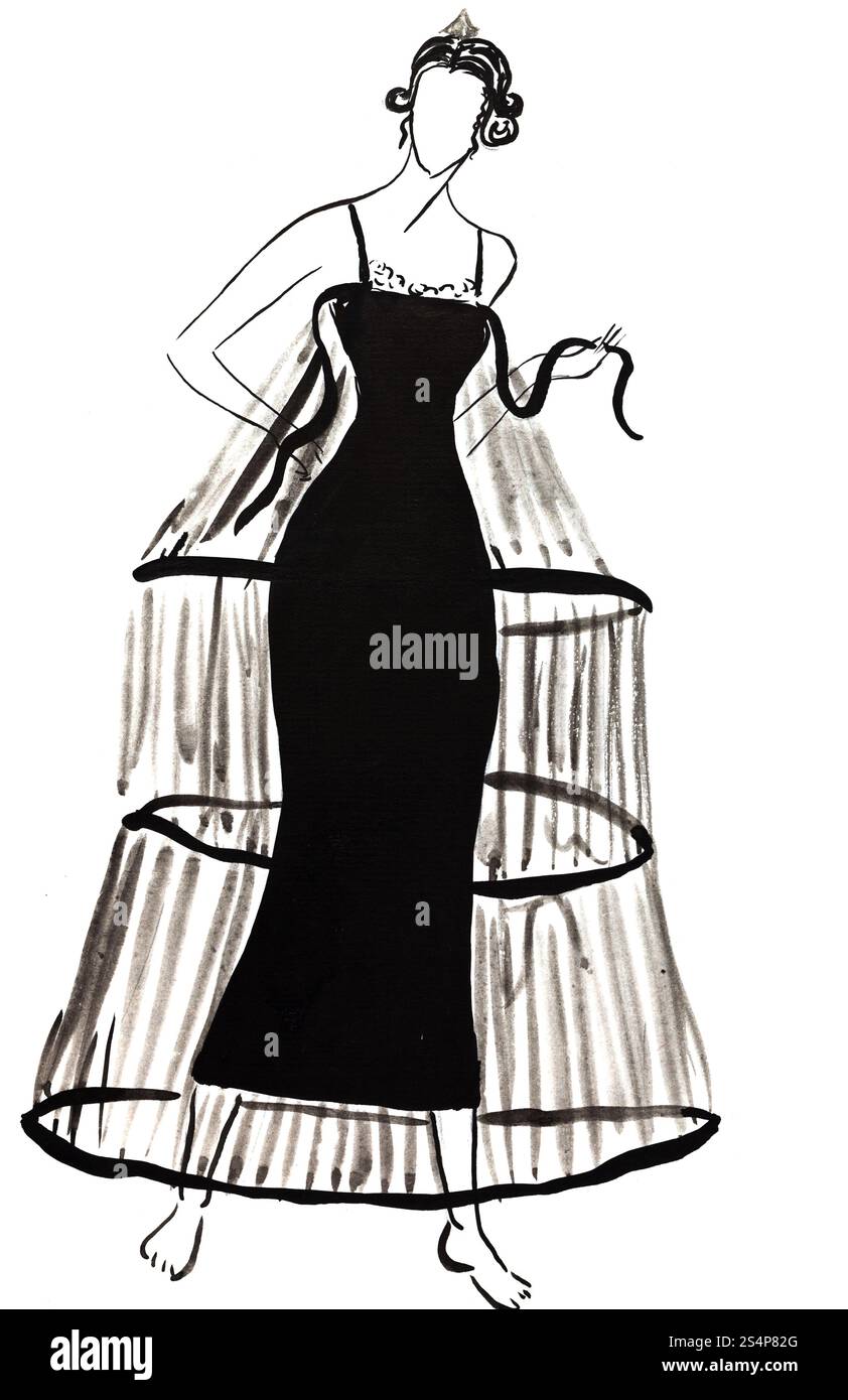 Fashion model in long Cut Out Stock Images & Pictures - Alamy