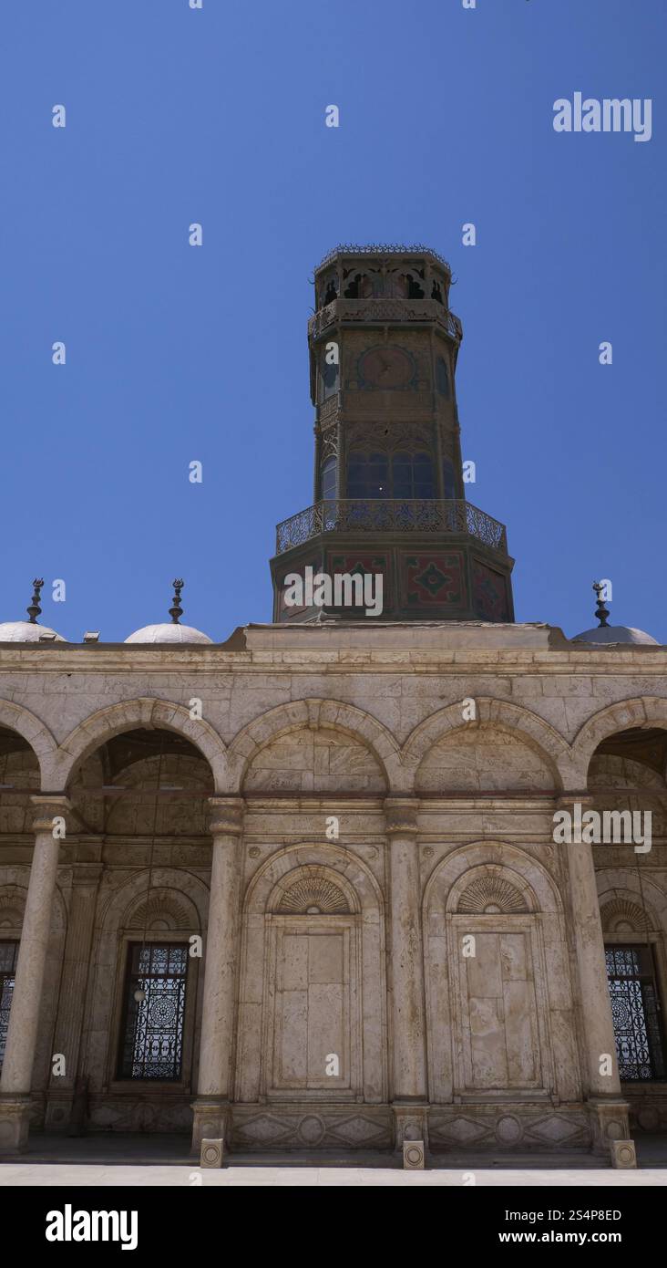 The Clock Tower of The Mosque of Muhammad Ali, Cairo Citadel, Egypt ...