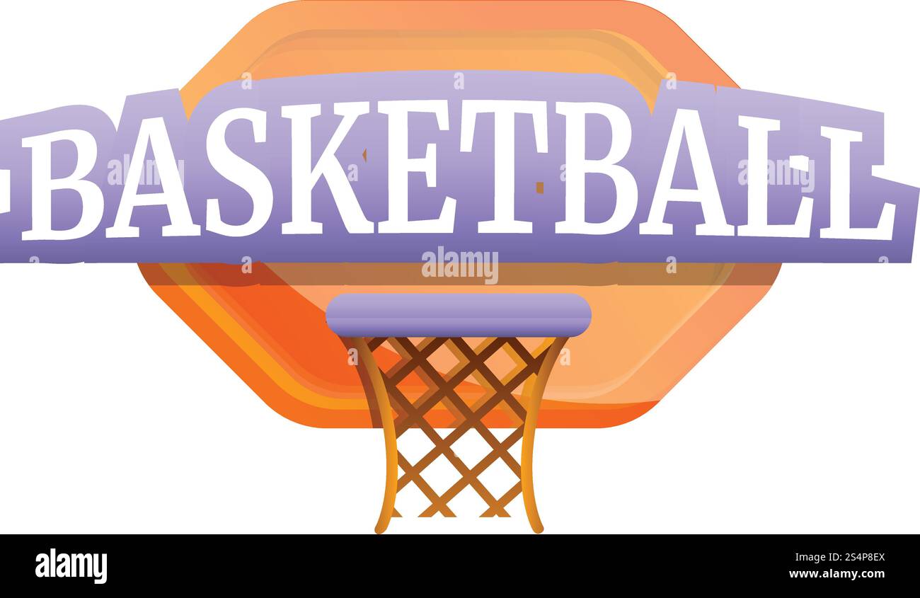 Basketball board logo. Cartoon of basketball board vector logo for web ...