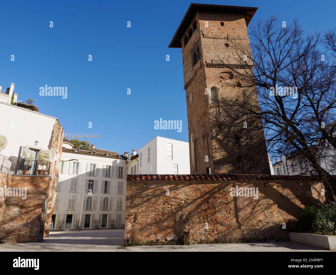 Piazza Tomasi di Lampedusa, historic square of Milan, Lombardy, Italy ...