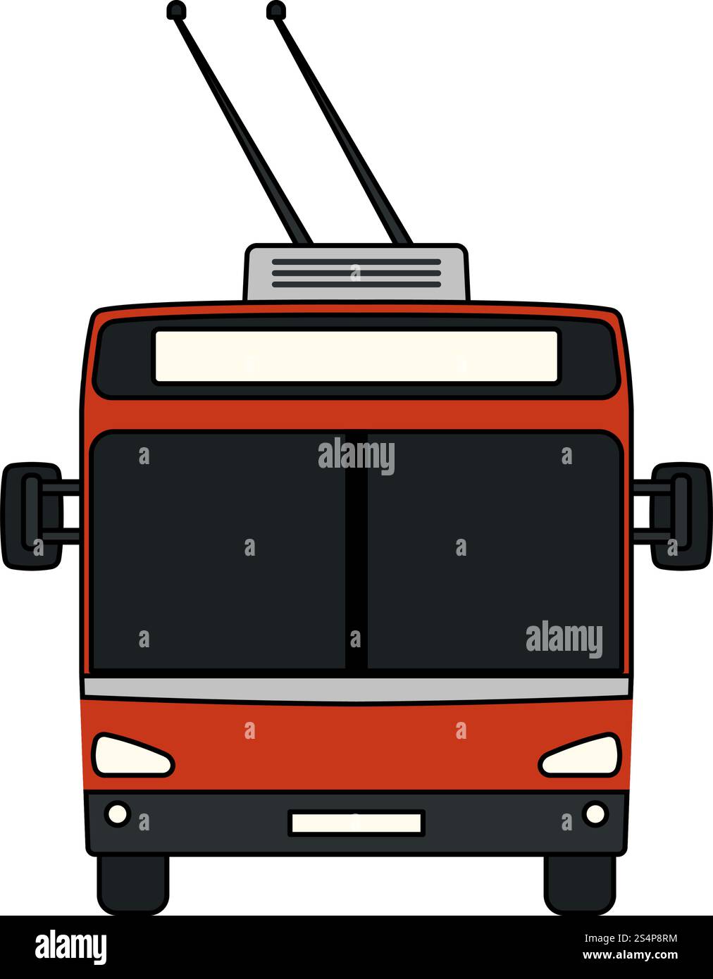 Trolleybus Icon. Outline With Color Fill Design. Vector Illustration Stock Vector Image & Art ...