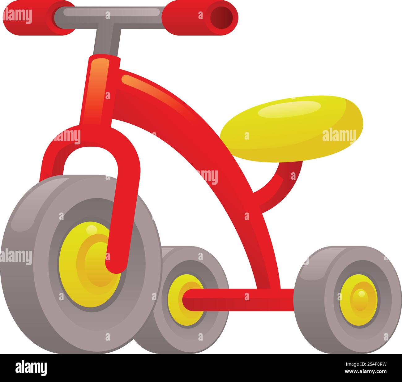 Red tricycle icon. Cartoon of red tricycle vector icon for web design ...
