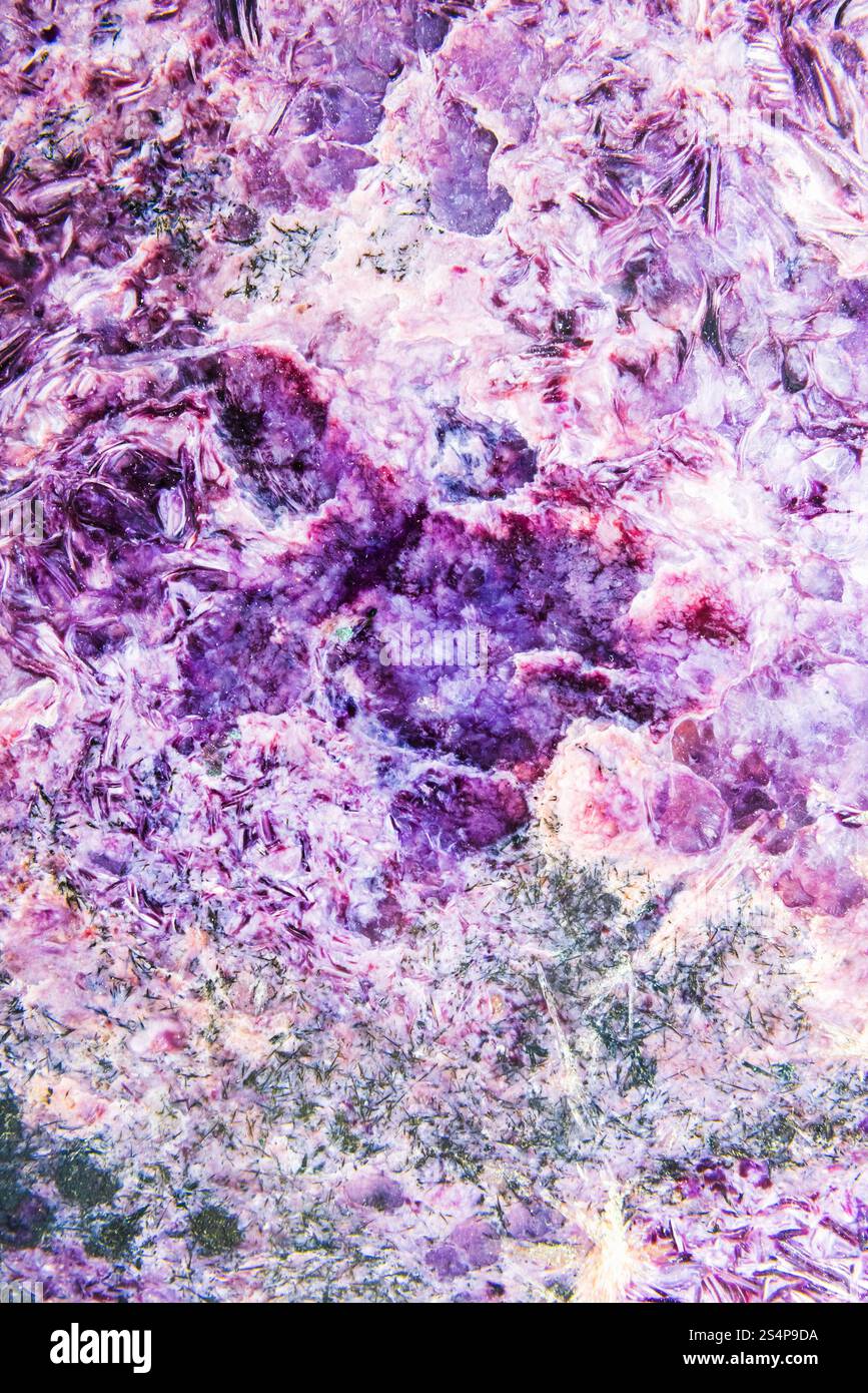 Verticla photo texture of charoite with a coarsely banded structure ...