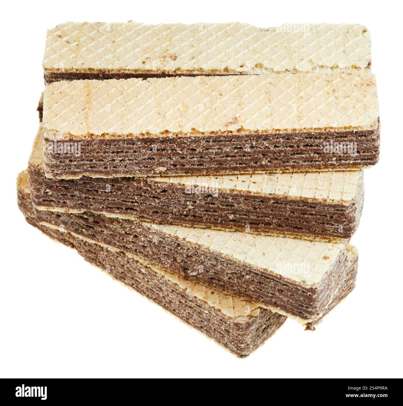 waffle with chocolate filling isolated on white background Stock Photo ...