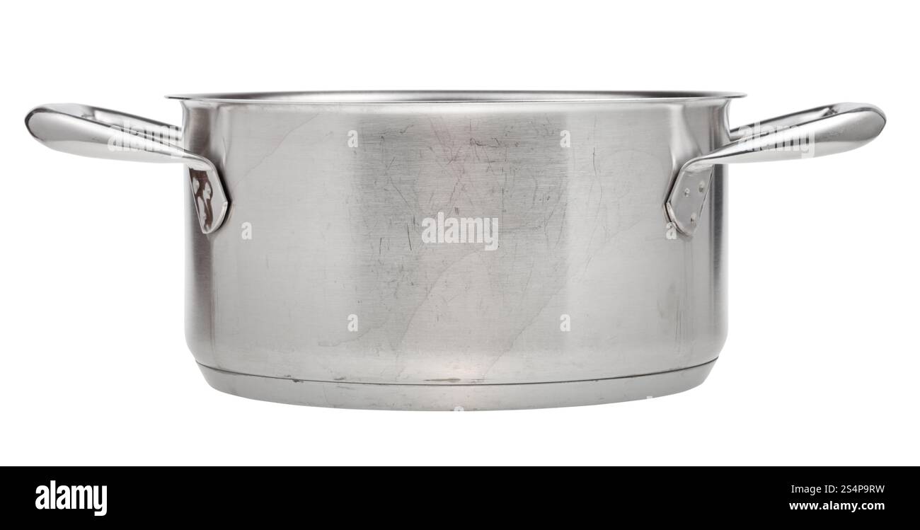 small stainless steel saucepan isolated on white background Stock Photo ...