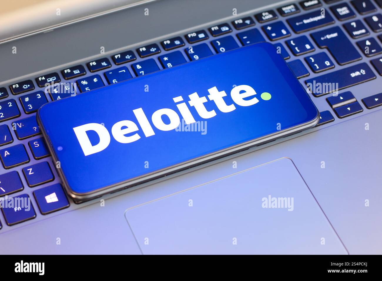 Canada. 13th Jan, 2025. In this photo illustration, the Deloitte logo ...