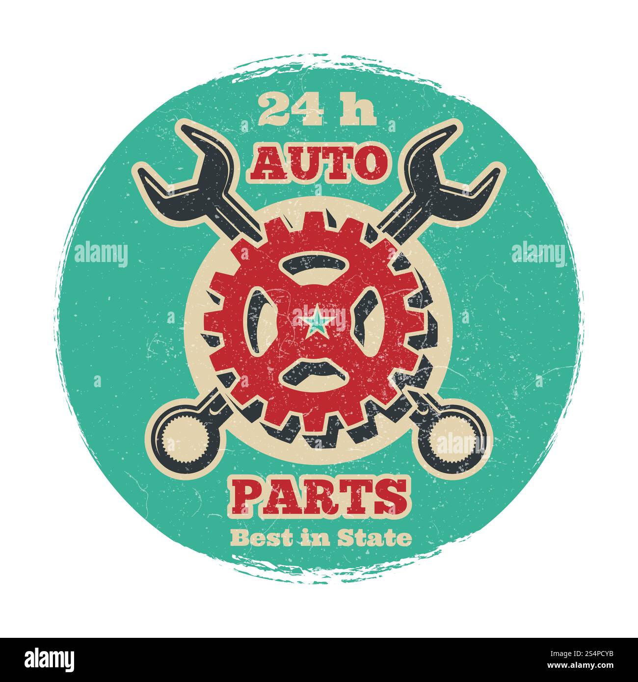 Vintage road vehicle repair service logo design. Grunge car service ...