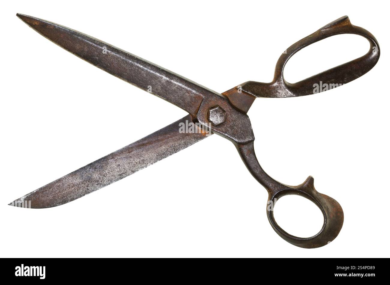 wide open old tailor shears isolated on white background Stock Photo ...