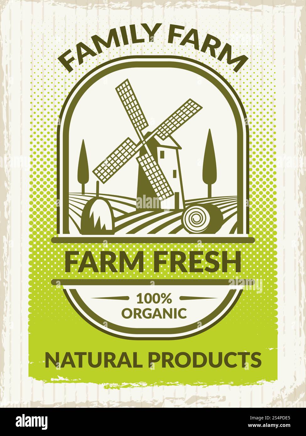 Agriculture concept picture. Retro poster at farm theme. Farming food ...
