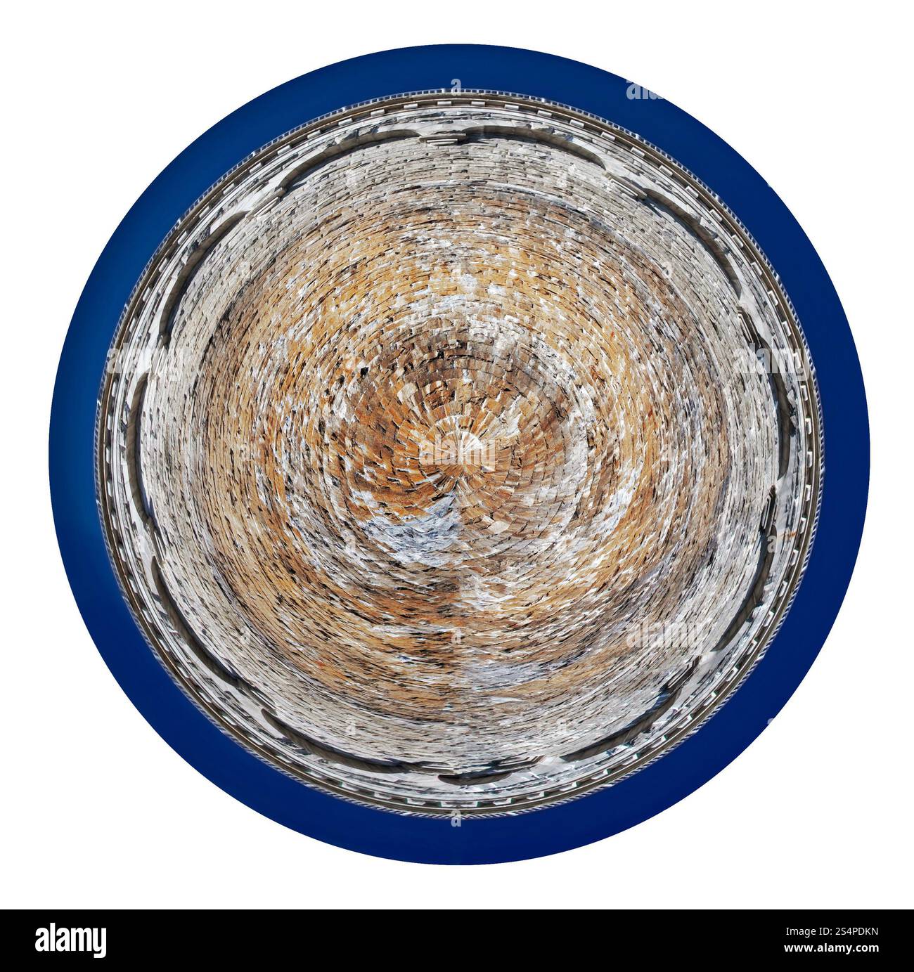 little planet - spherical view of stone wall old dam of Croton Aqueduct ...