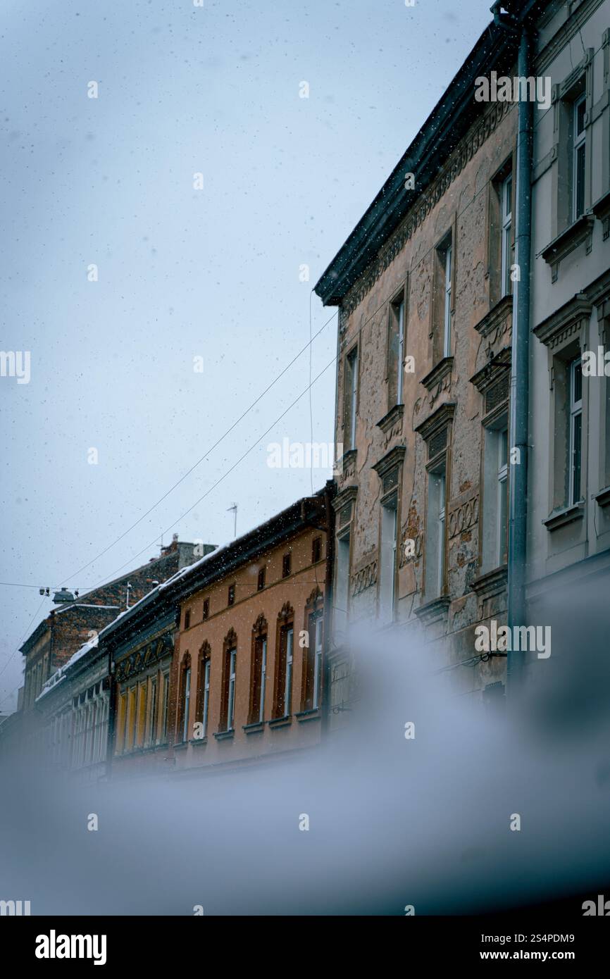 Winter in the old town Stock Photo - Alamy
