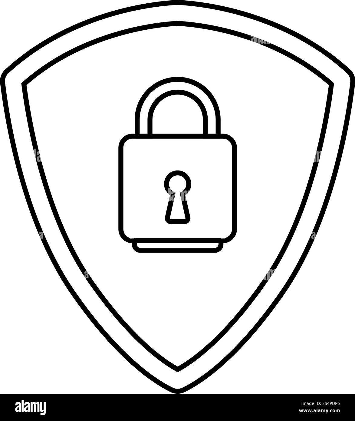 Data Security Icon. Outline Simple Design. Vector Illustration Stock Vector Image & Art - Alamy