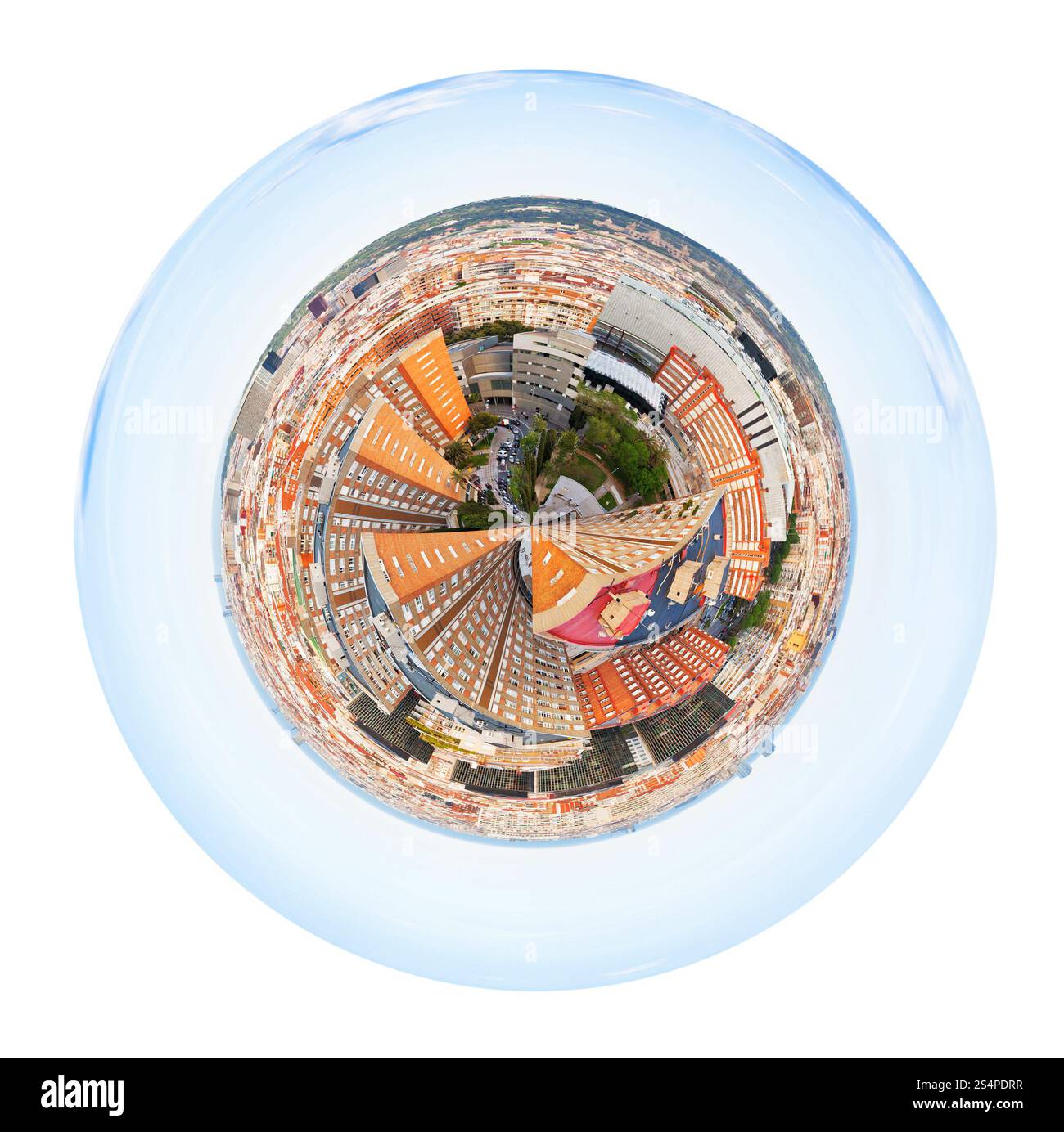 Panorama residential district in barcelona Cut Out Stock Images & Pictures - Alamy