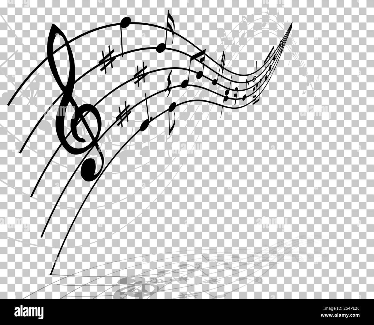 Vector Notes Design With Transparency Grid on Back. Vector Illustration ...